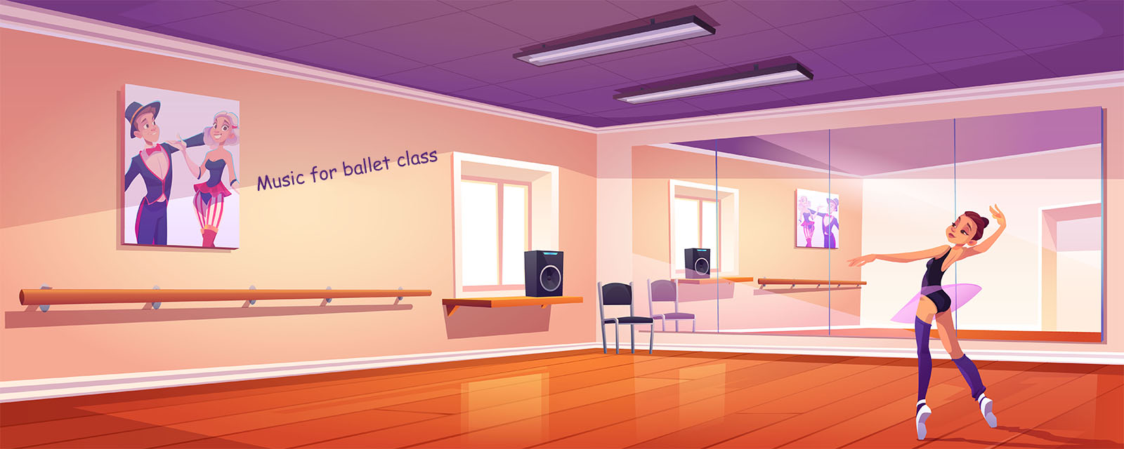 Music for ballet class is typically classical music with strong beats ...
